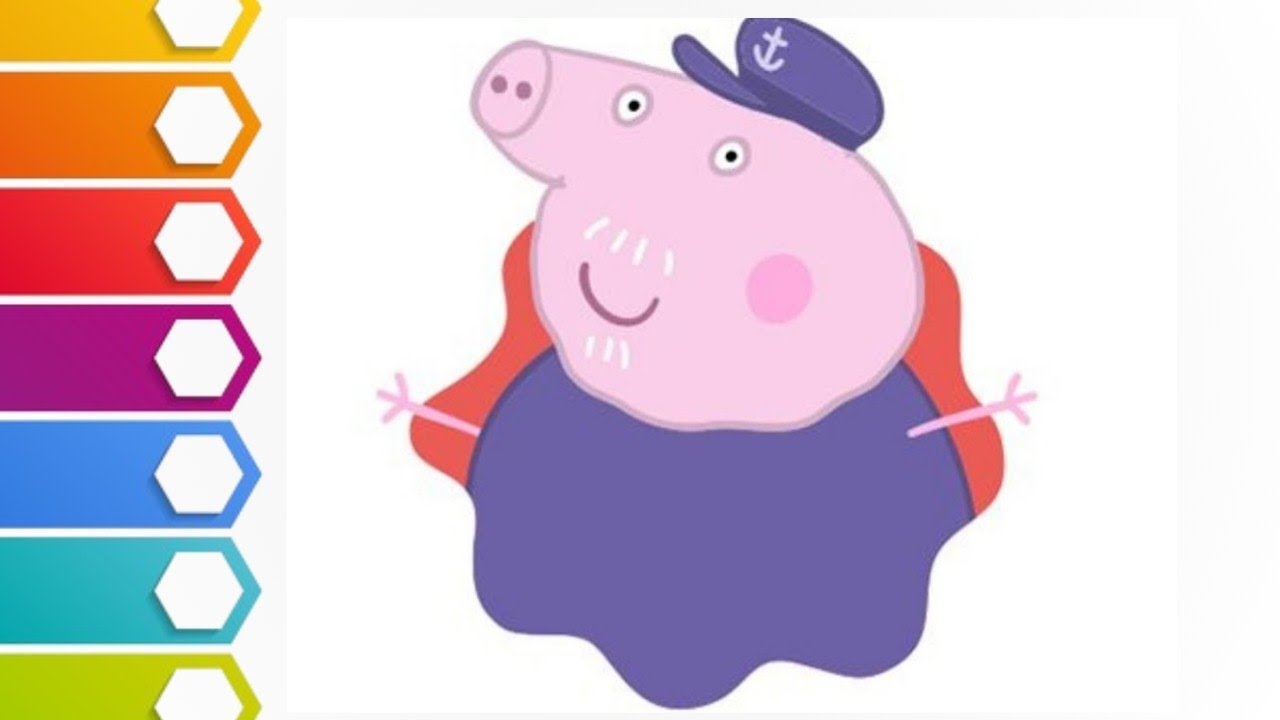💕 daddy pig drawing l 🥰easy peppa 🐷🐖pig dad drawing l easy drawing for ...