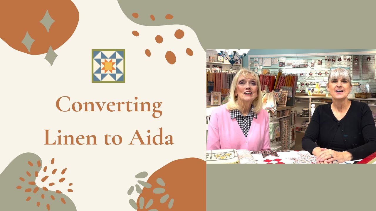 Converting Linen to Aida -Table Talk Nov 3 - YouTube