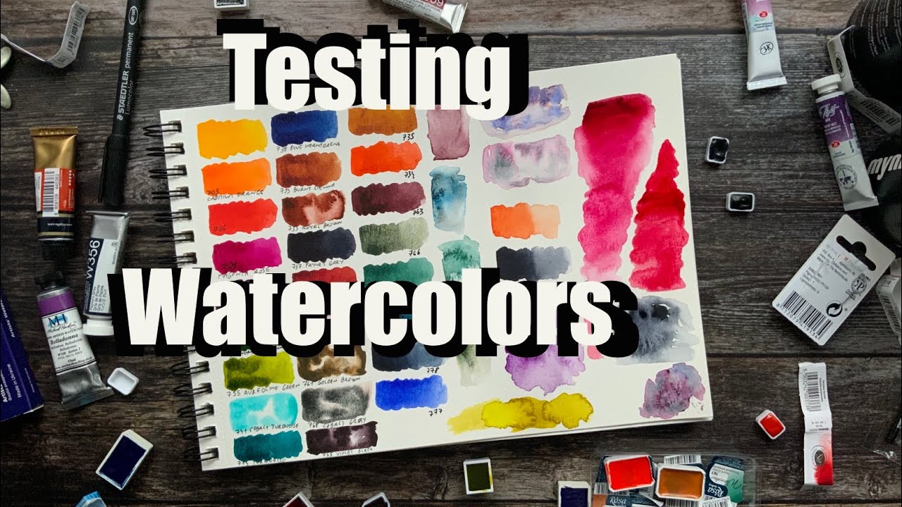 Testing watercolors from my last art haul - YouTube