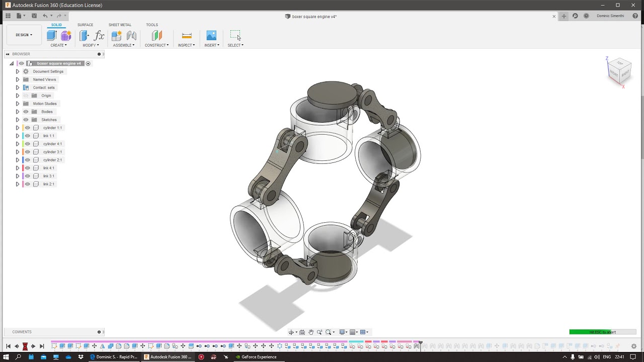 Boxer square engine Design Timelapse - YouTube