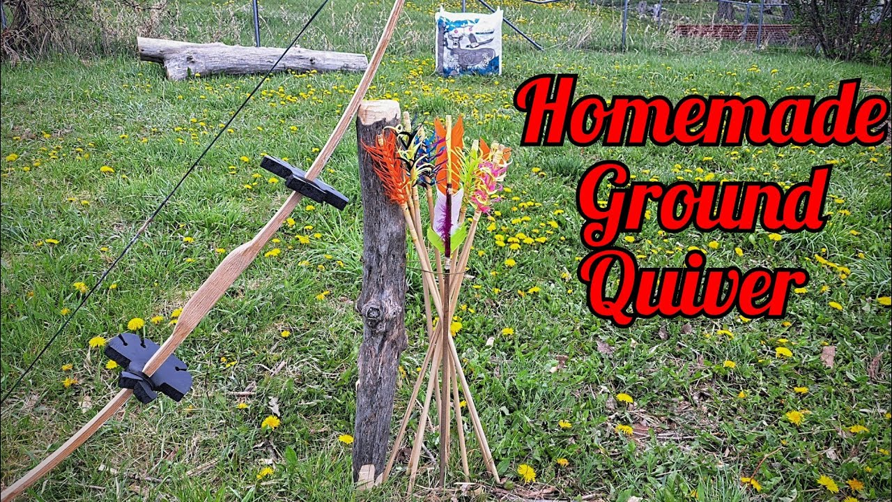 Ground Quiver Made Out of a Branch and a Coat Hanger - YouTube
