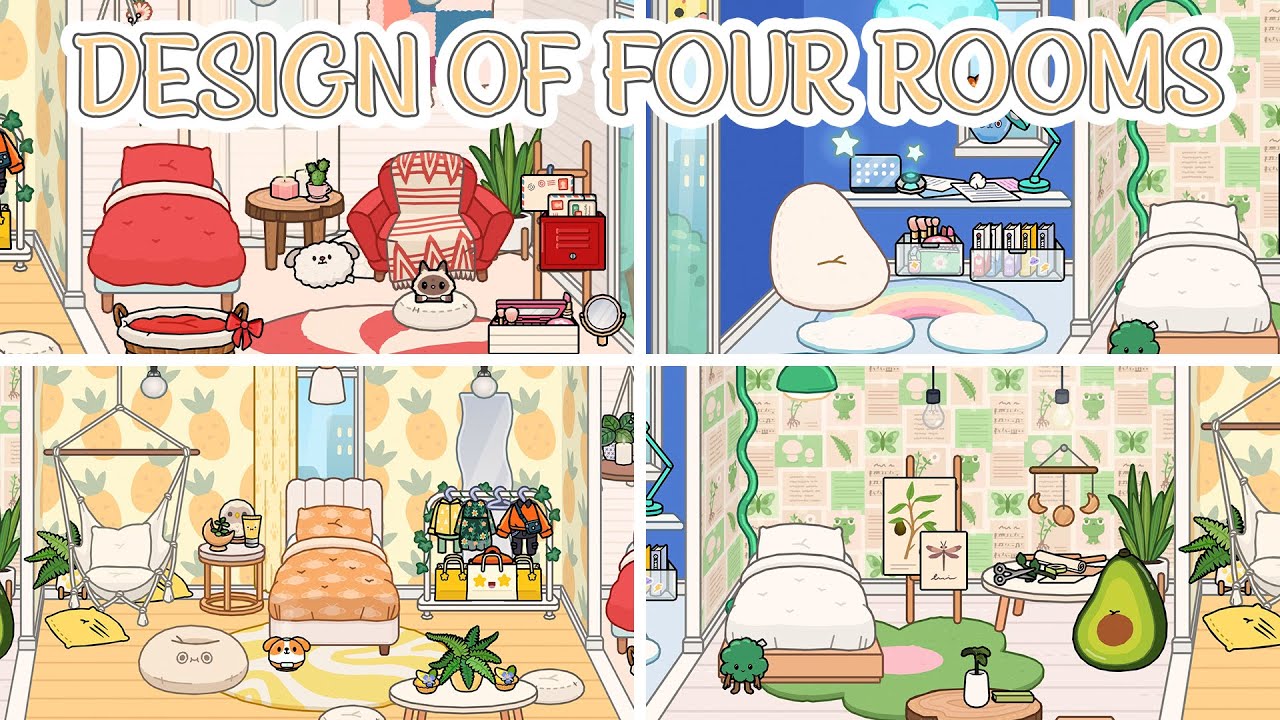 Design of four ROOMS! 🫶 DIFFERENT COLORS 🧡💚💜🤍| House Ideas | NEW ...