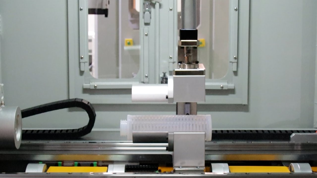 Filter End Cap Infrared Welding Machine with Servo Control System - YouTube