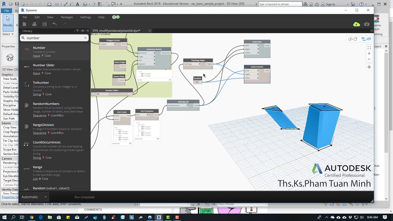 Hướng dẫn sử dụng Dynamo | Bài 19: Chỉnh sửa và phân tích solid trong ...