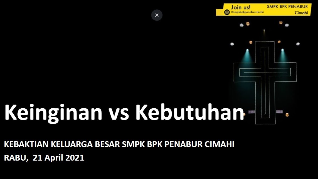KEBAKTIAN RABU, 21 APRIL 2021 SMPK BPK PENABUR Cimahi - YouTube