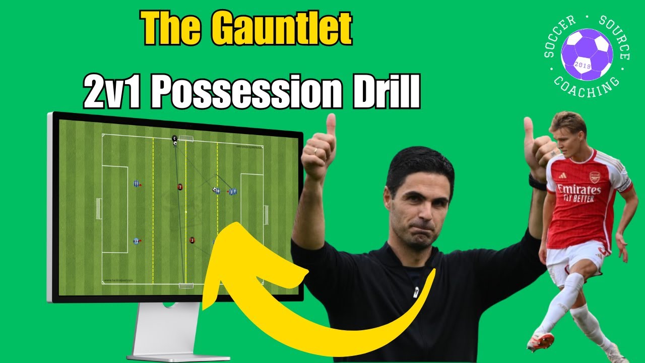 Possession Gauntlet 2v1 | Soccer/Football Drill ⚽ - YouTube