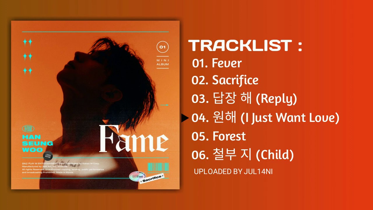 [FULL ALBUM] Han Seung Woo (한승우) - 1St Mini Album 'Fame' - YouTube