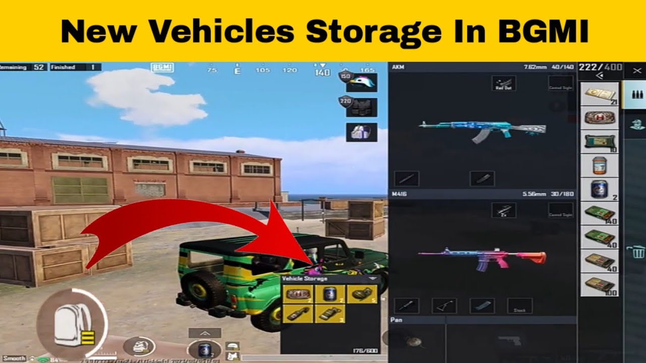 BGMI new bag 👜 Update || Bgmi 4 level Bag || vehicle storage in Bgmi ...
