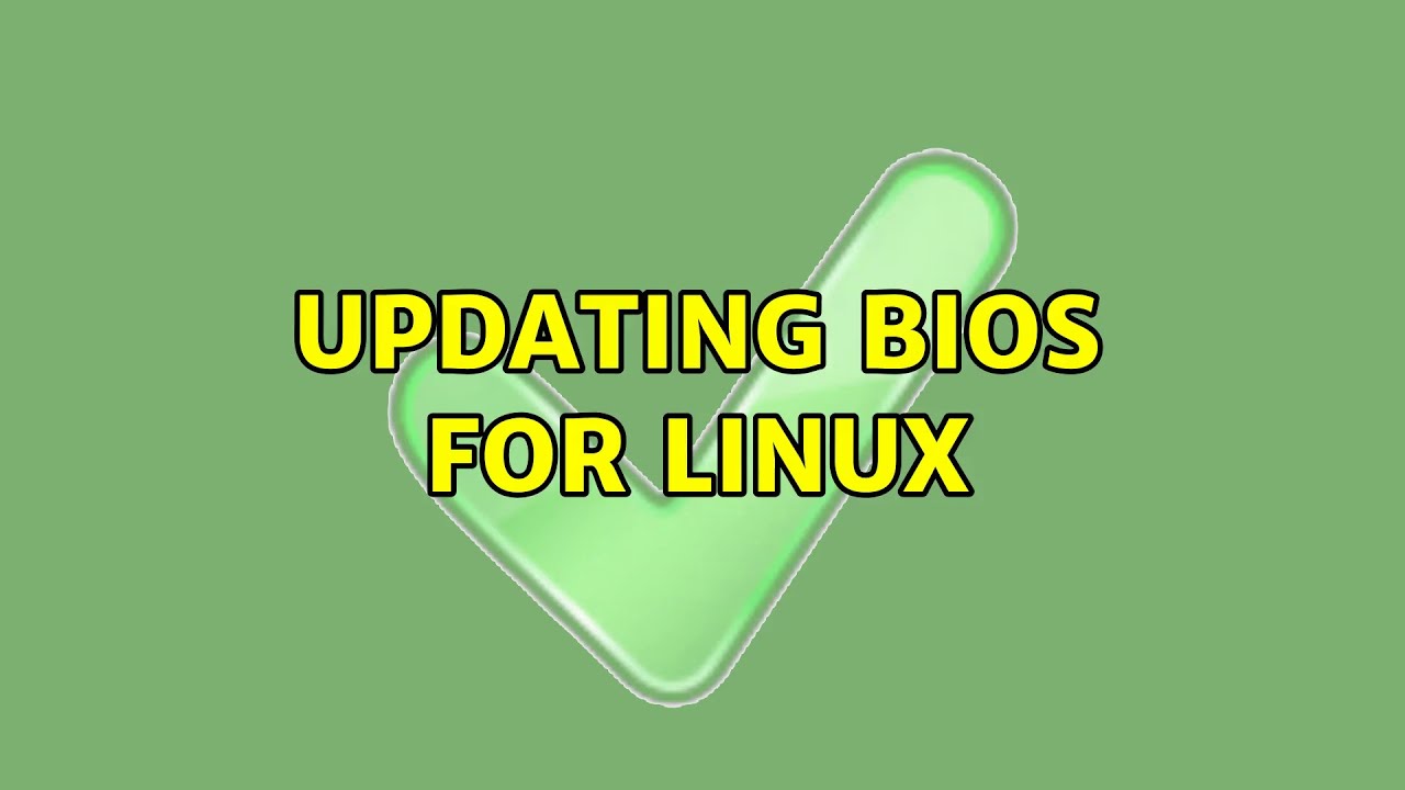 Updating BIOS for Linux - YouTube