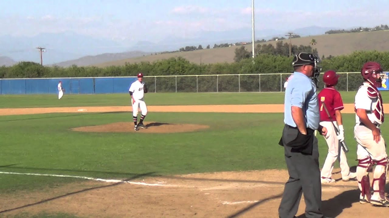 Jacob Valencia(RHP)Nipomo High School Titans Baseball VS Tulare Union ...