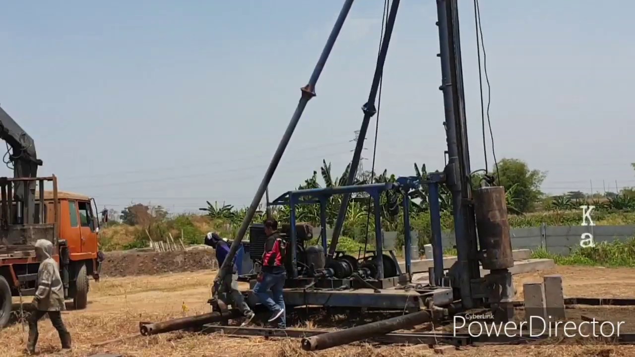 Alat pancang drop hammer - YouTube