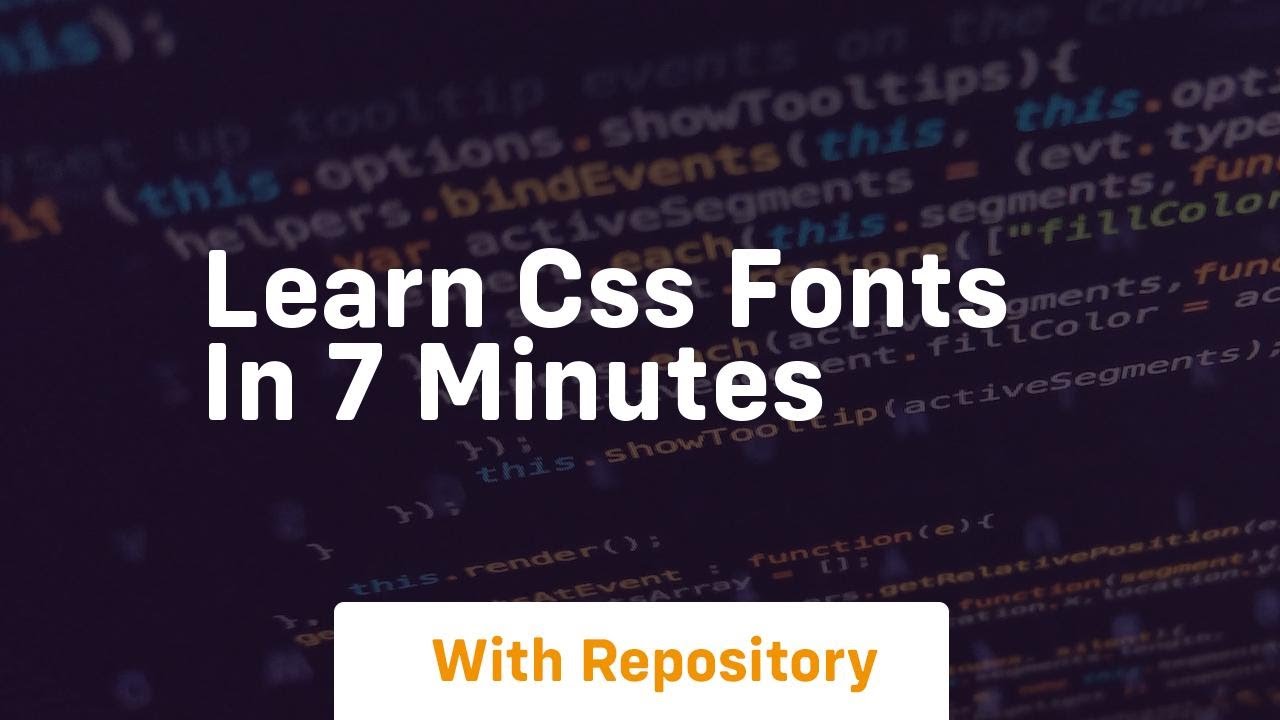 learn css fonts in 7 minutes - YouTube