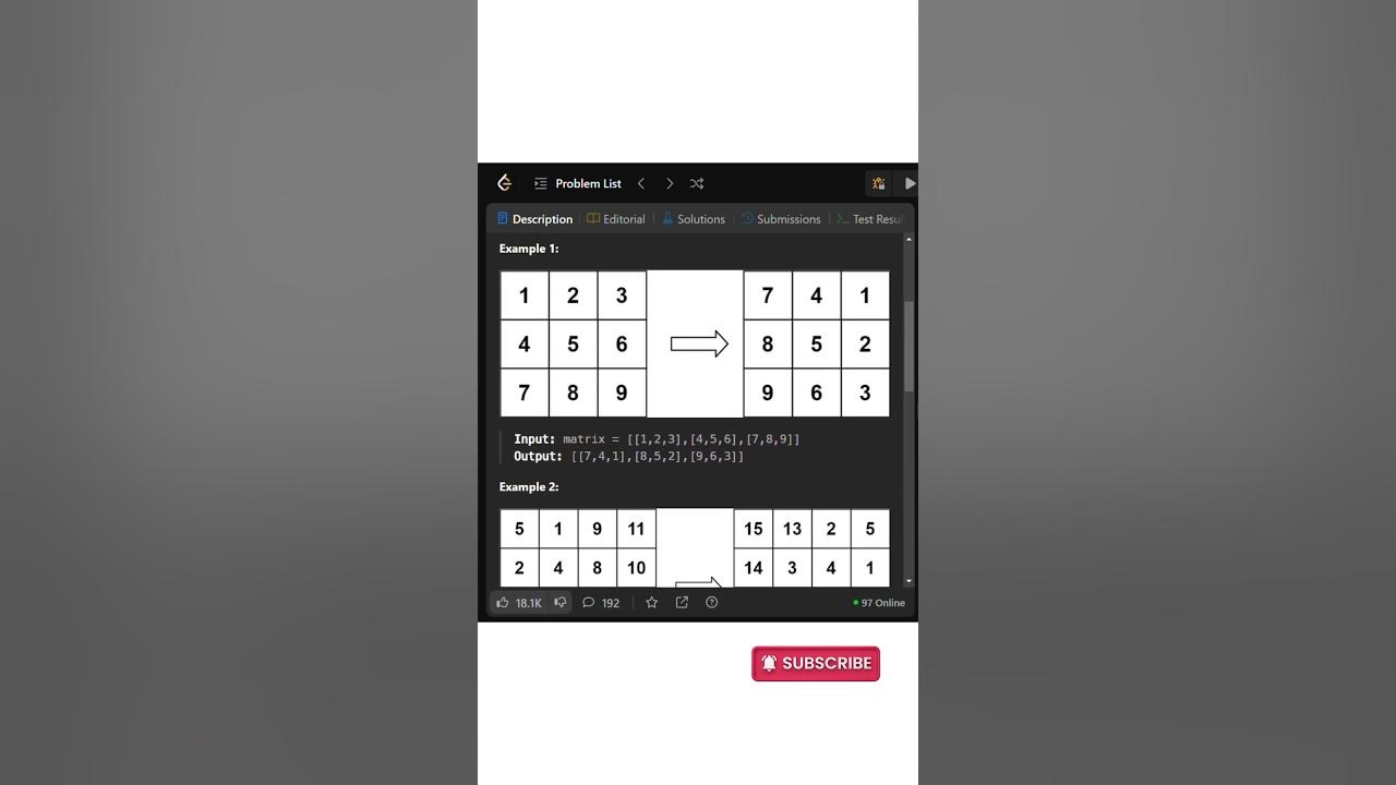 Leetcode problem 48 rotate image #cpp #programming #coding #dsa #leetcode @freecodecamp #wipro ...