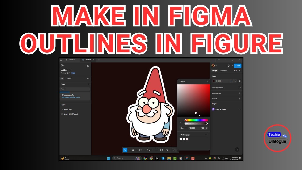 How to Make in Figma the Outlines in Figure - YouTube