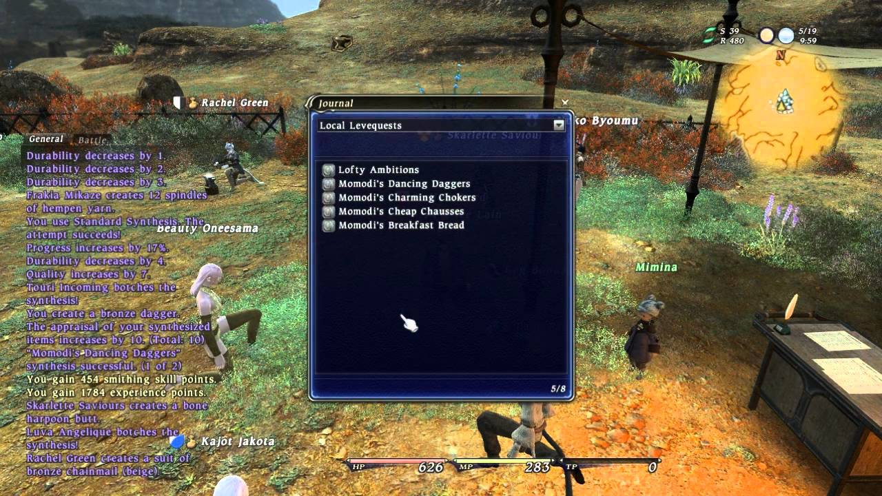 Let's Play Final Fantasy XIV Part 14 "Crafting" - YouTube