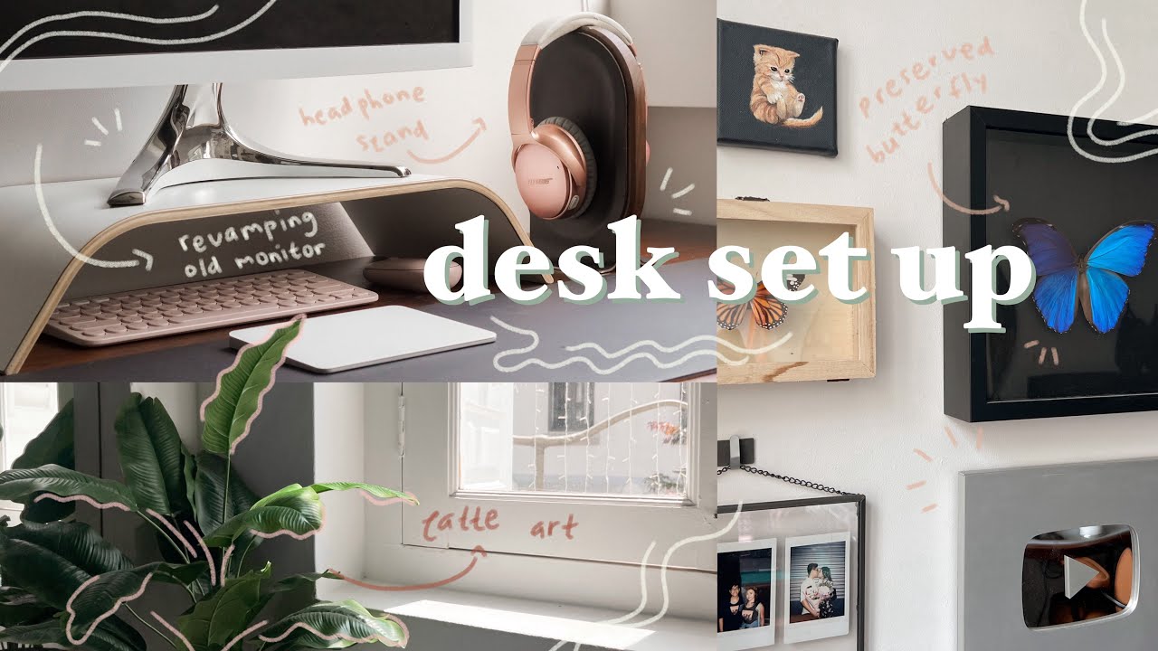 🦋 desk and art studio set up / a quiet vlog 🩷 - YouTube