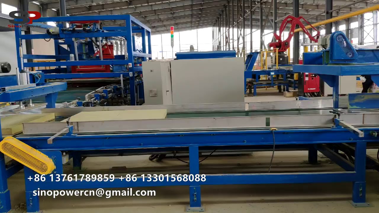 Fully automatic rock mineral wool production line stacking and turning ...