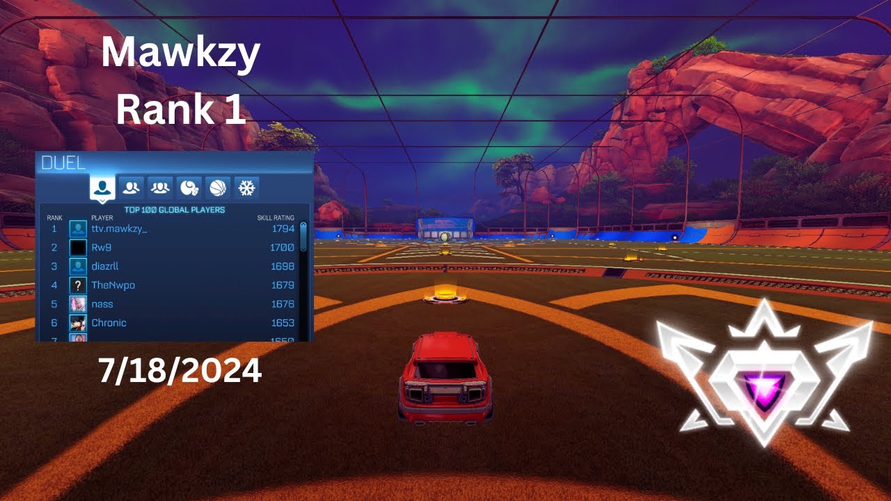 Mawkzy Rank 1 1v1 Replay 7/18/2024 | Rocket League - YouTube