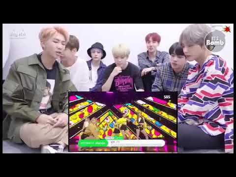bts reaction itzy icy stage mix