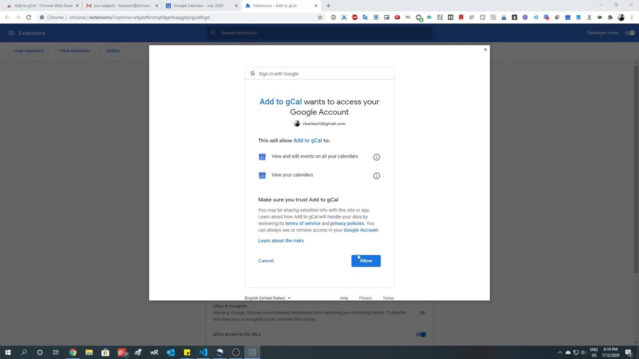Add to gCal Demo - YouTube