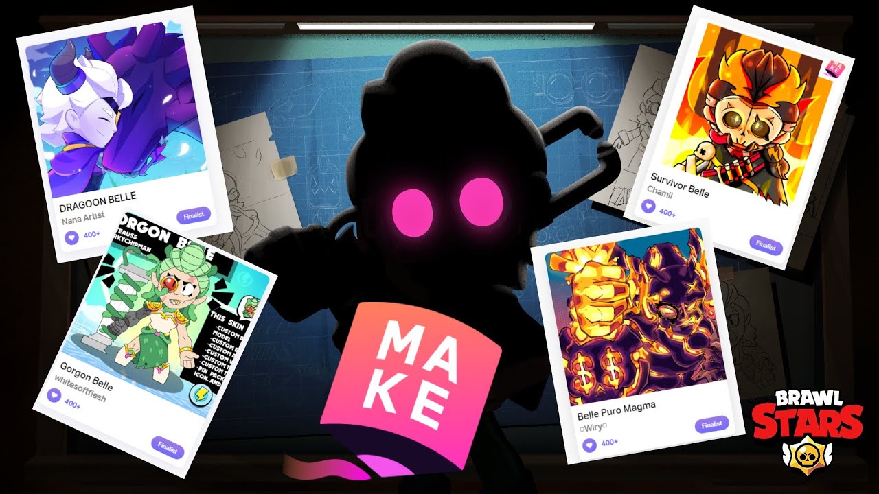Brawl stars Les meilleurs skins Supercell make de Belle - YouTube