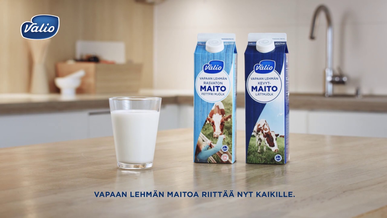 Valio | Vapaan lehmän maito - YouTube