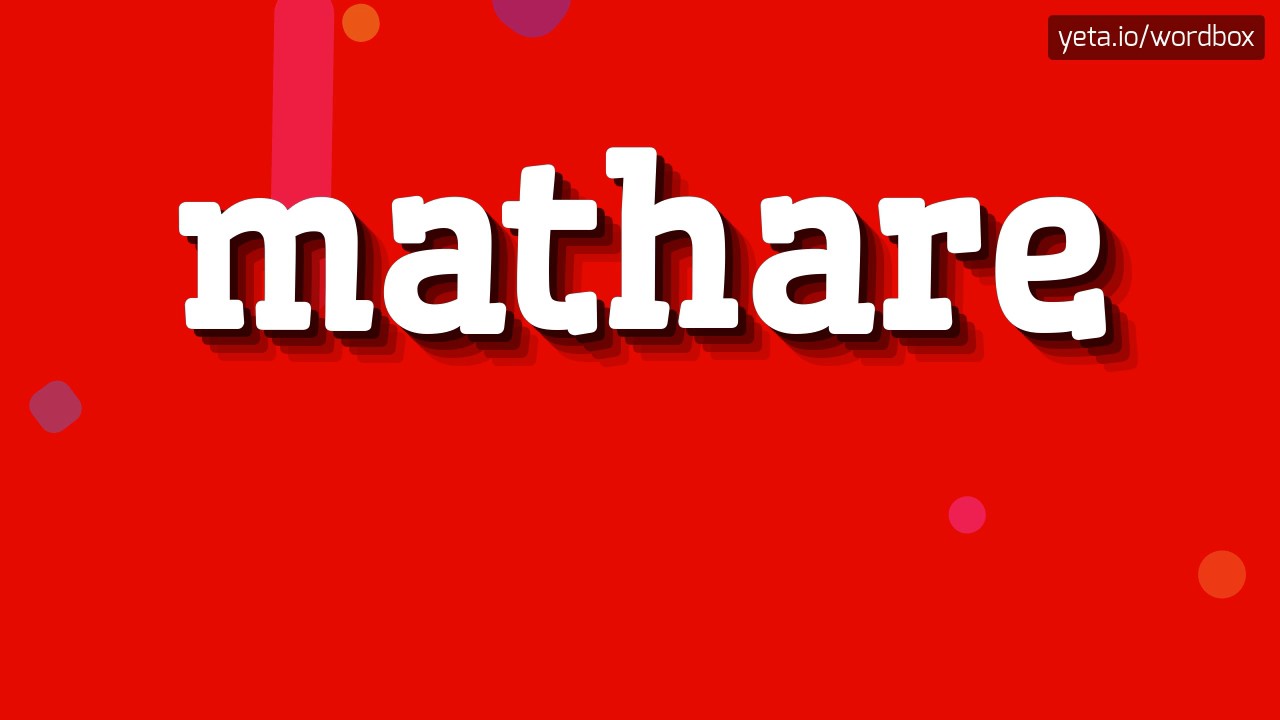 MATHARE - HOW TO PRONOUNCE IT!? - YouTube