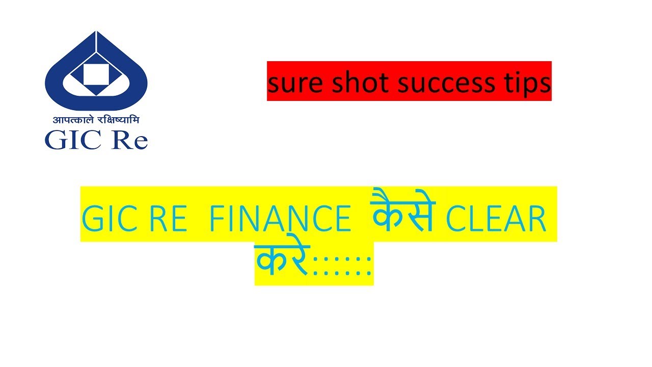 GIC RE 2021 RECRUITMENT CA - YouTube