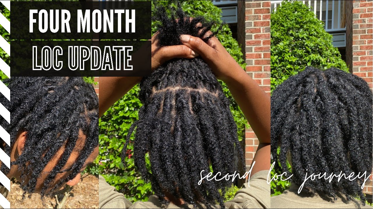 4 MONTH VISUAL LOC JOURNEY | thick locs | four month loc update with ...