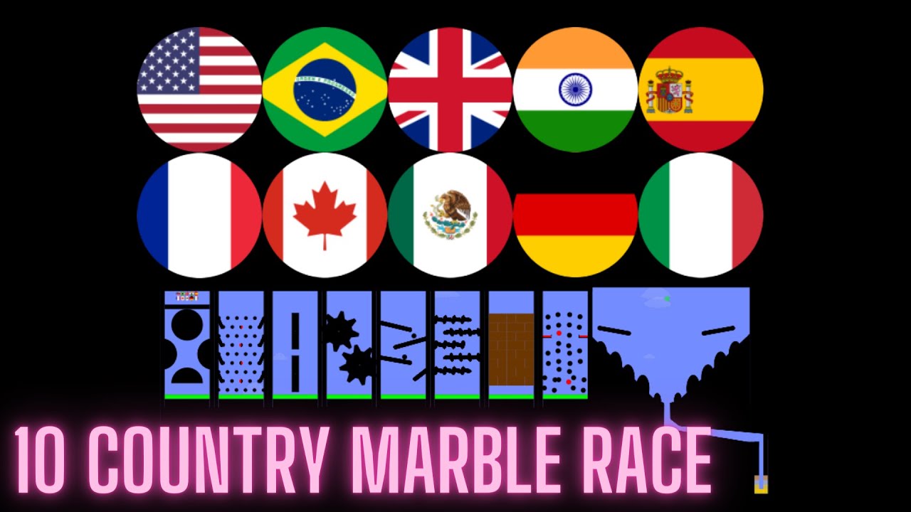 10 Country Marble Race - YouTube