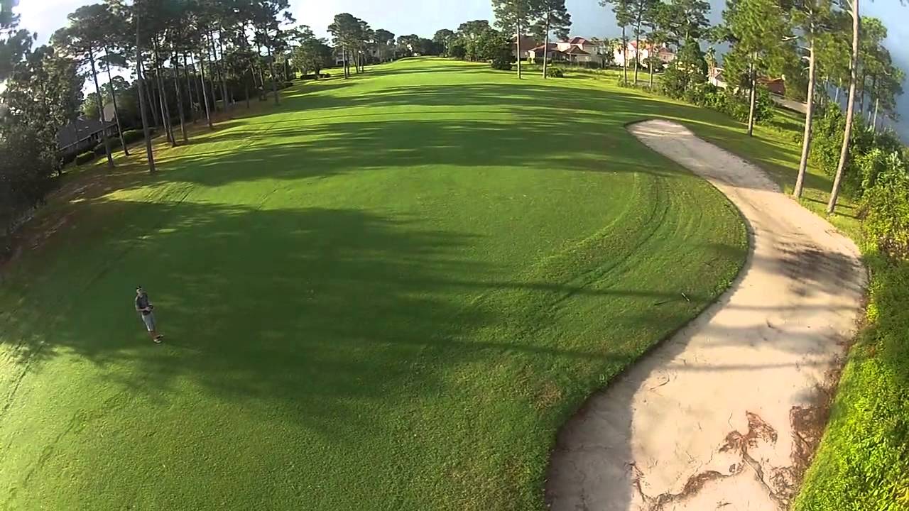 DIY Drone from 2010 manual flying over a Golf Course - YouTube