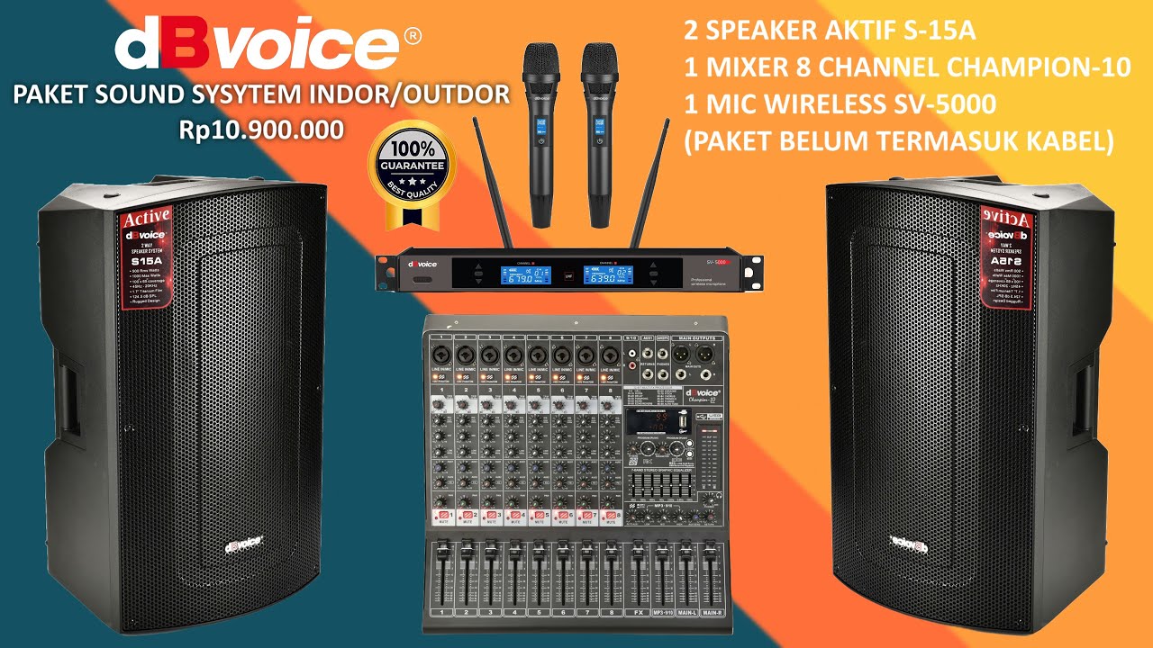 PAKET 1 Sound System Indor/Outdor 10.900.000 Full dBvoice Audio - YouTube