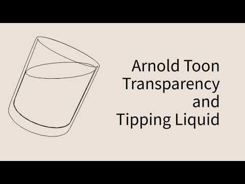 Arnold toon shader in Maya: Transparency (and tipping liquid) - YouTube