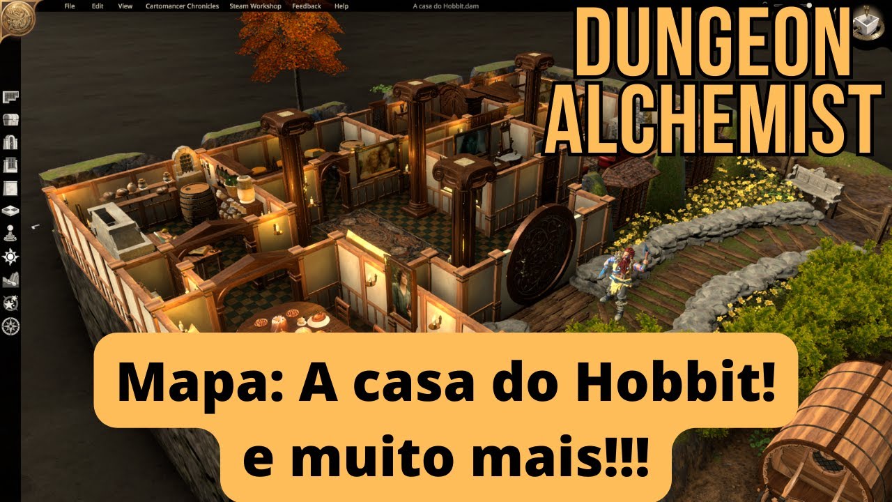 Dungeon Alchemist - 3 mapas - A casa do Hobbit / Hospital / Posto ...