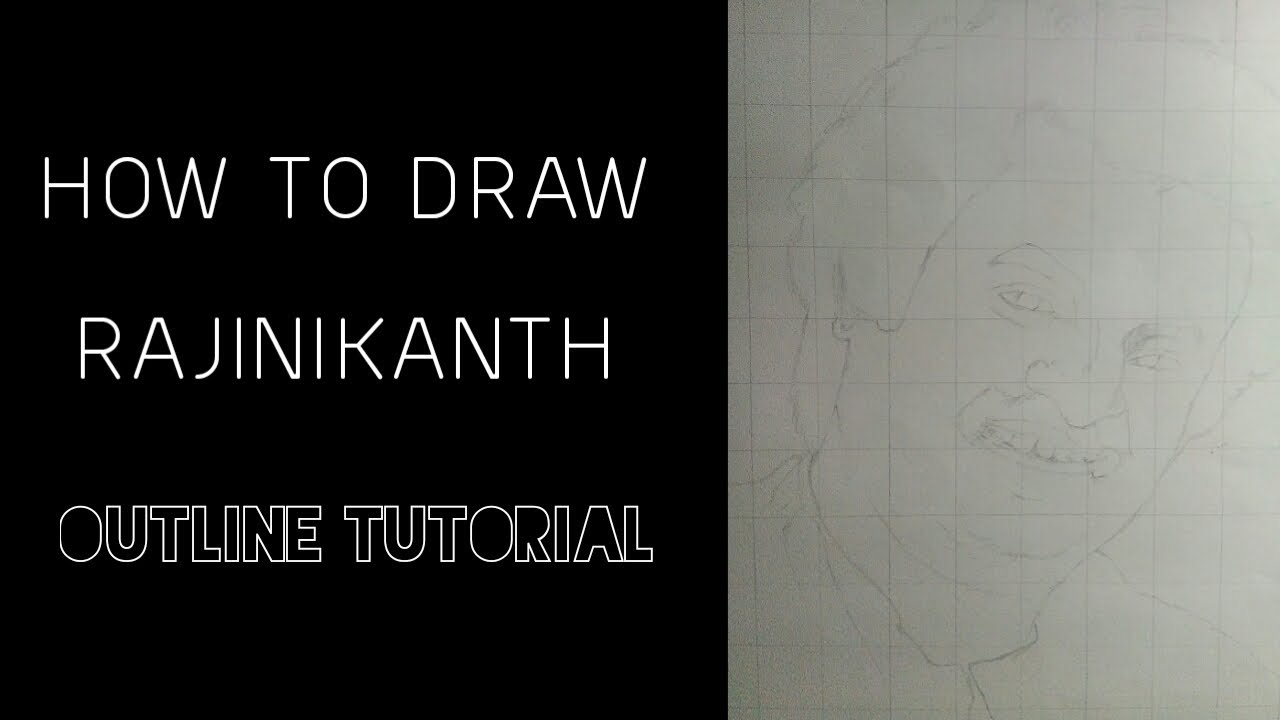 HOW TO DRAW RAJINIKANTH | outline tutorial | step by step - YouTube