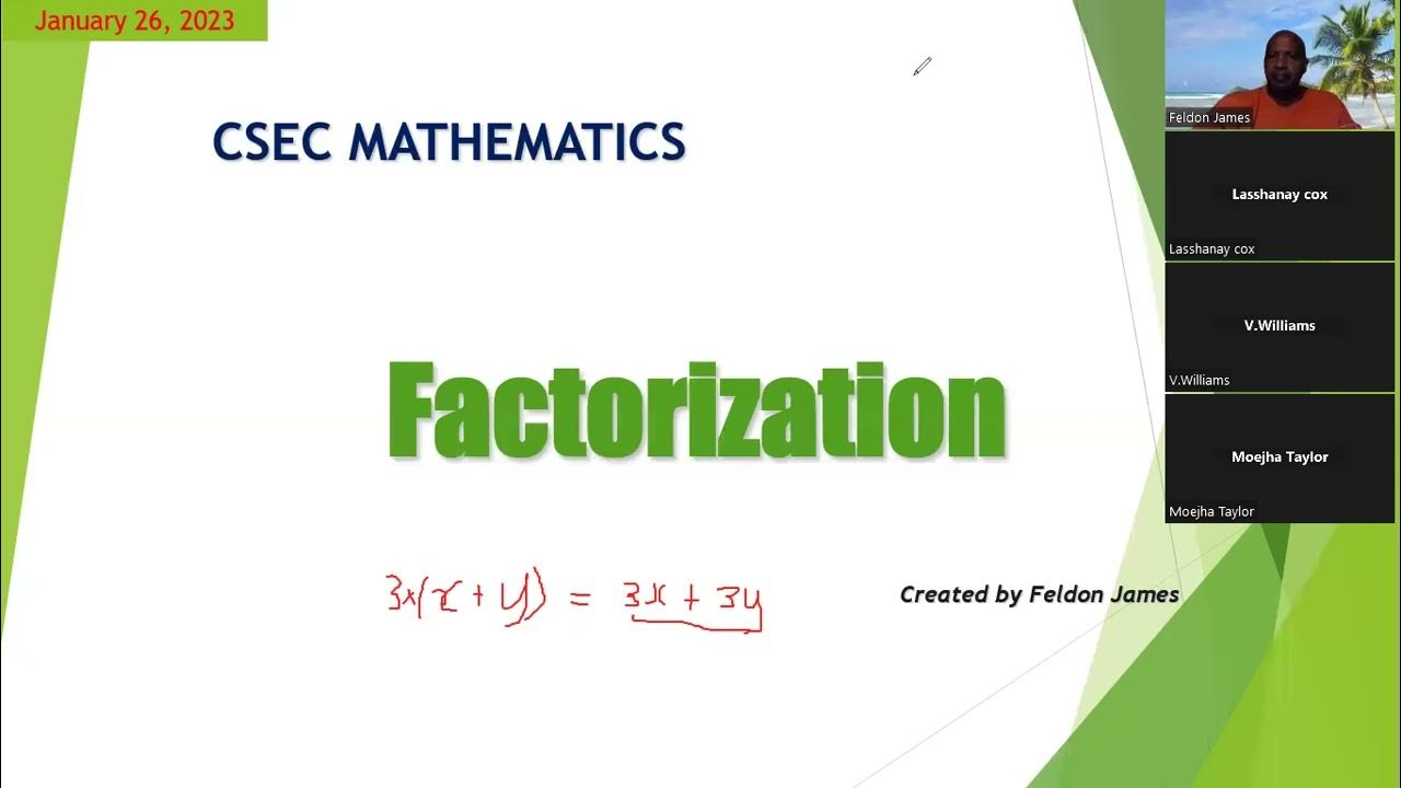 CSEC Math Factorization HCF Method 1 - YouTube