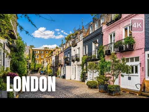 London Walking Tour | Notting Hill Hidden Gems 4K  No Talking