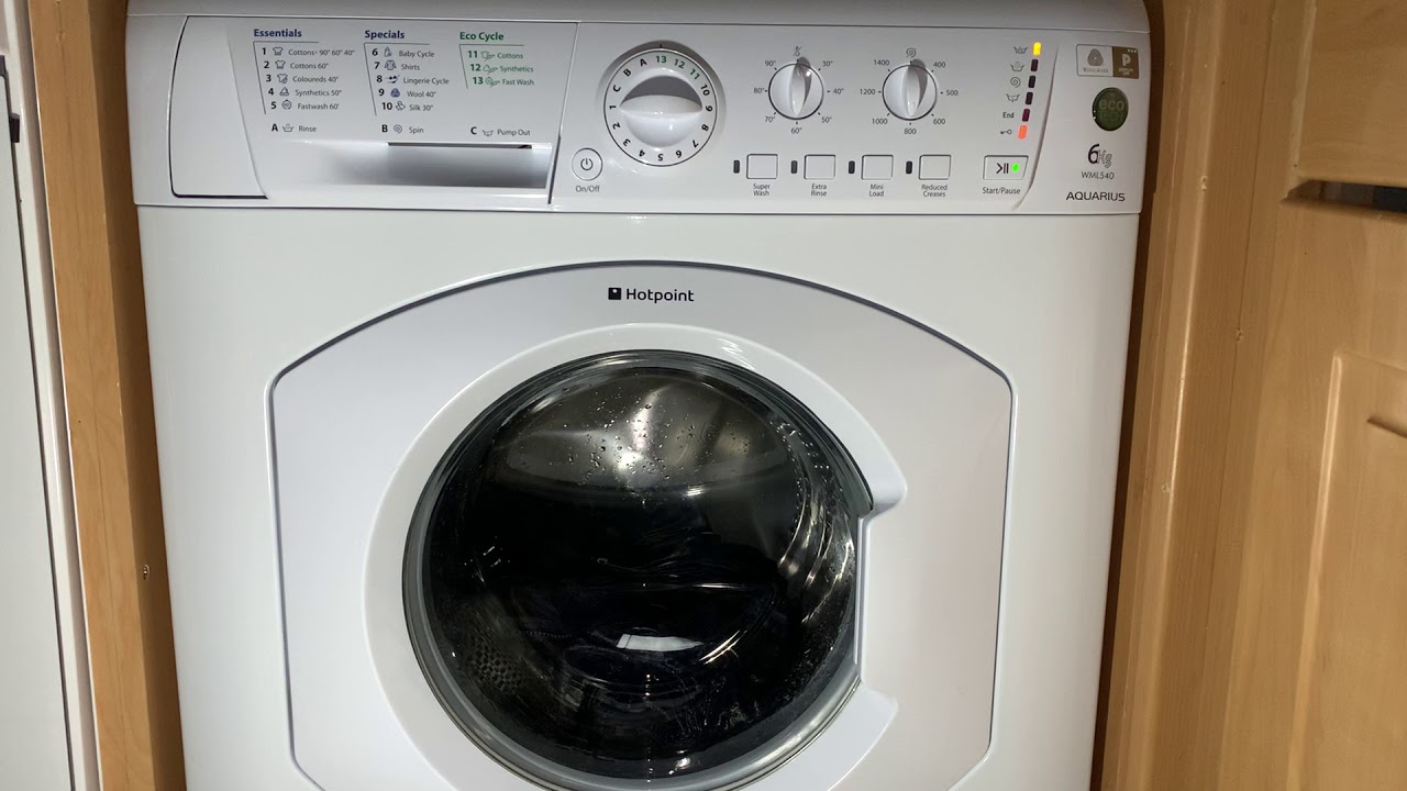 Hotpoint wml540 fastwash 30 eco - YouTube