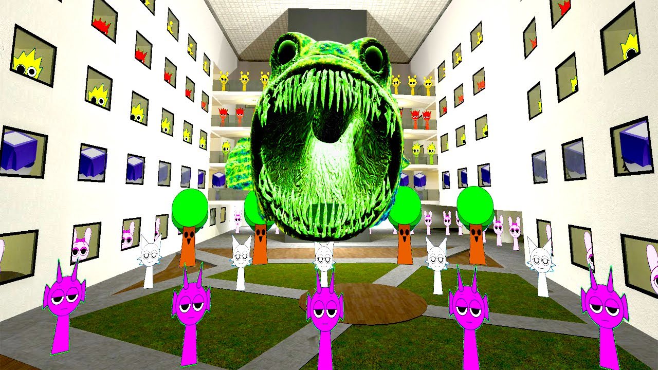 All the Sizes of Sprunki Durple 2D Nexbots and monster fish want Me to ...