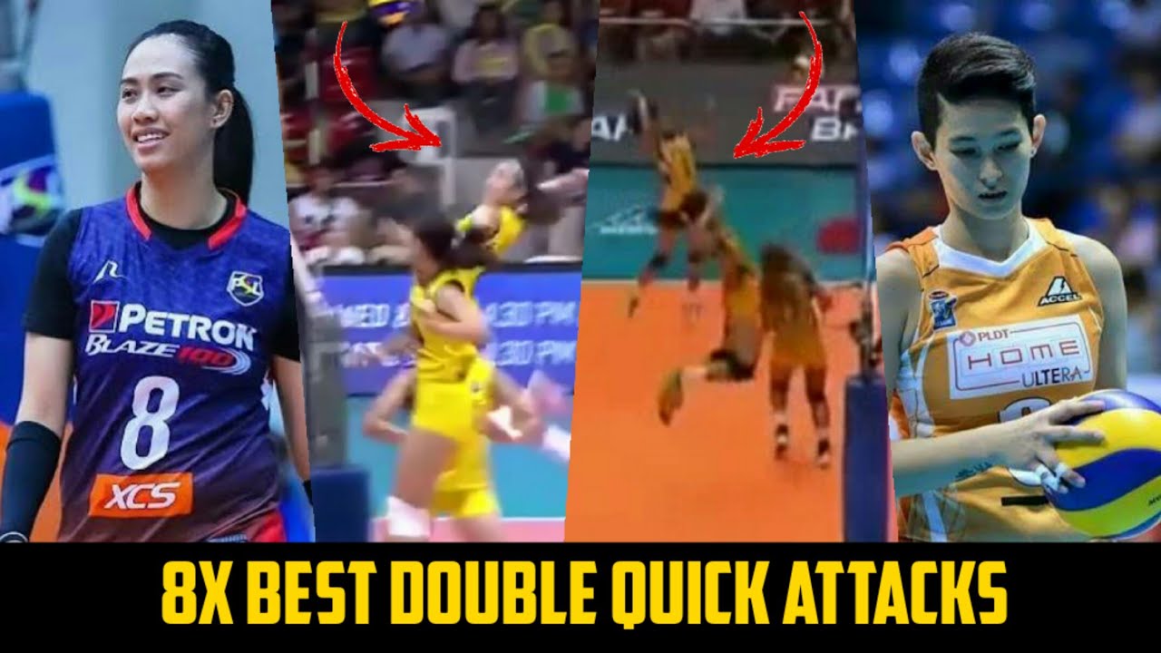8x Best Double Quick Hits In Philippine Women's Volleyball - YouTube