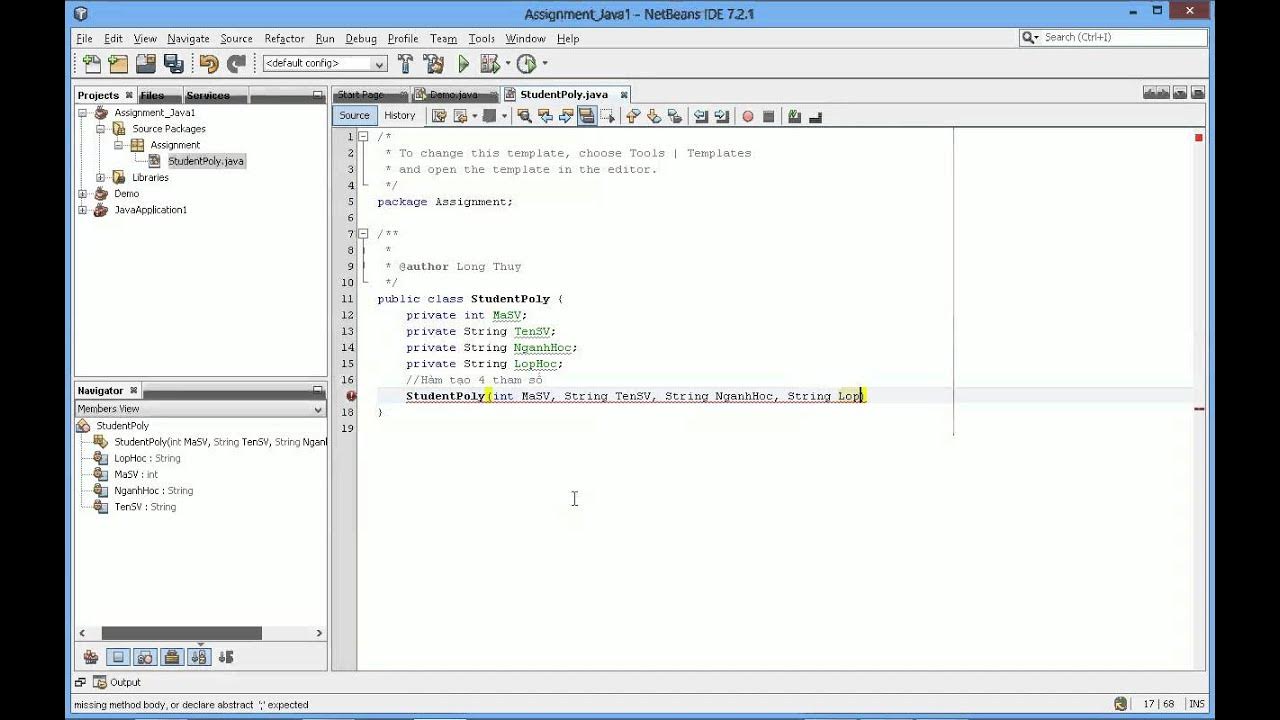 Java-SO: Hướng dẫn Assignment Java1 - Y1 | V1Study.com - YouTube