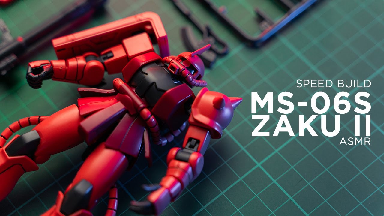 MS-06S Char's ZAKU II Speed Build | ASMR - YouTube