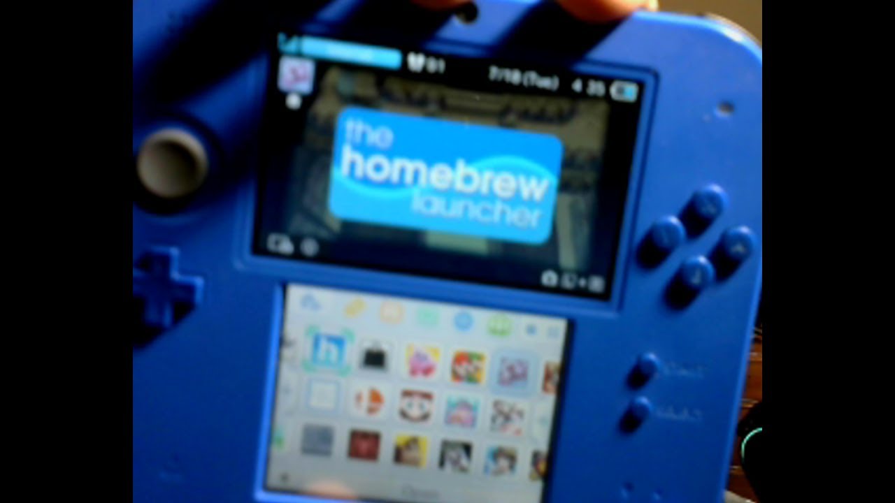 Nintendo 2DS homebrew ready out of box - YouTube
