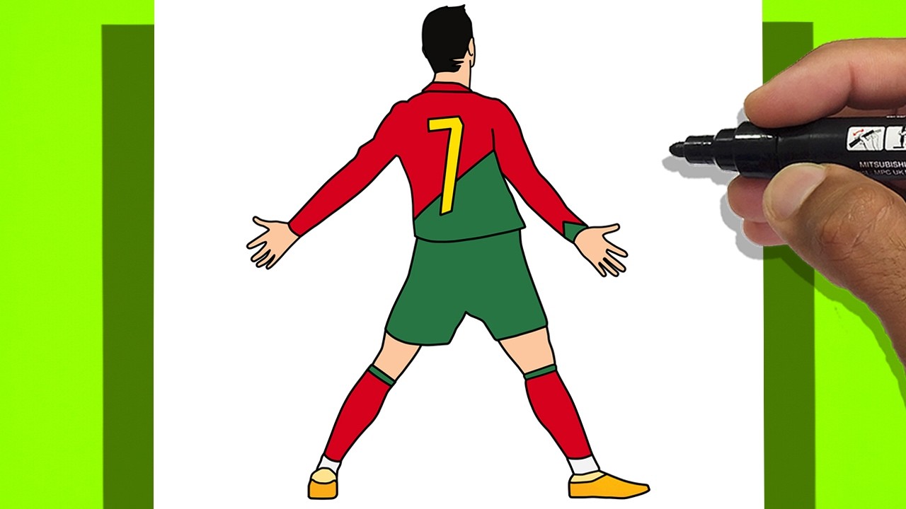 How To Draw Cristiano Ronaldo PORTUGAL | CR7 SIUUUUU! ( UR · Cristiano ...