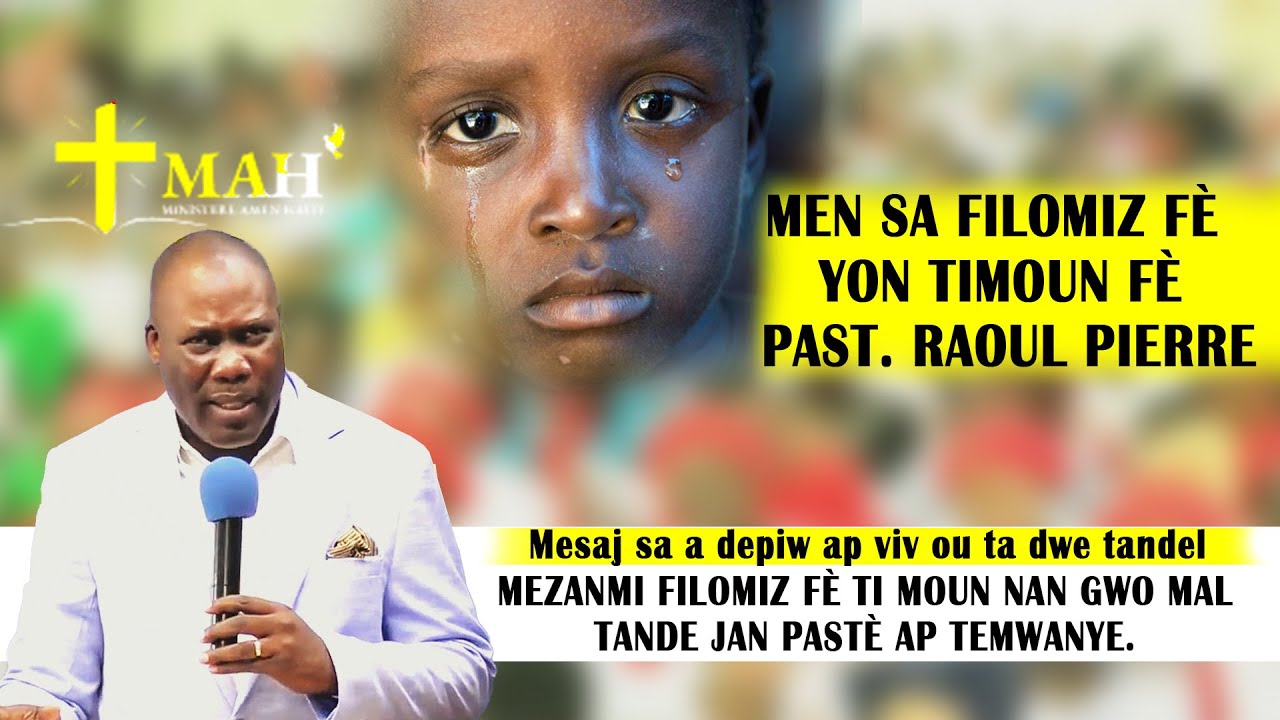 Men sa filomiz fè ti moun nan, bagay sa a fè paste Raoul PIERRE fache ...