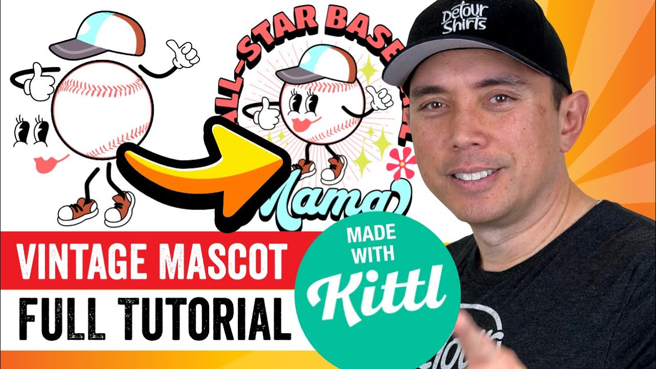 Kittl Tutorial: Vintage Mascot Design! Learn to Create Your Own. Easy ...