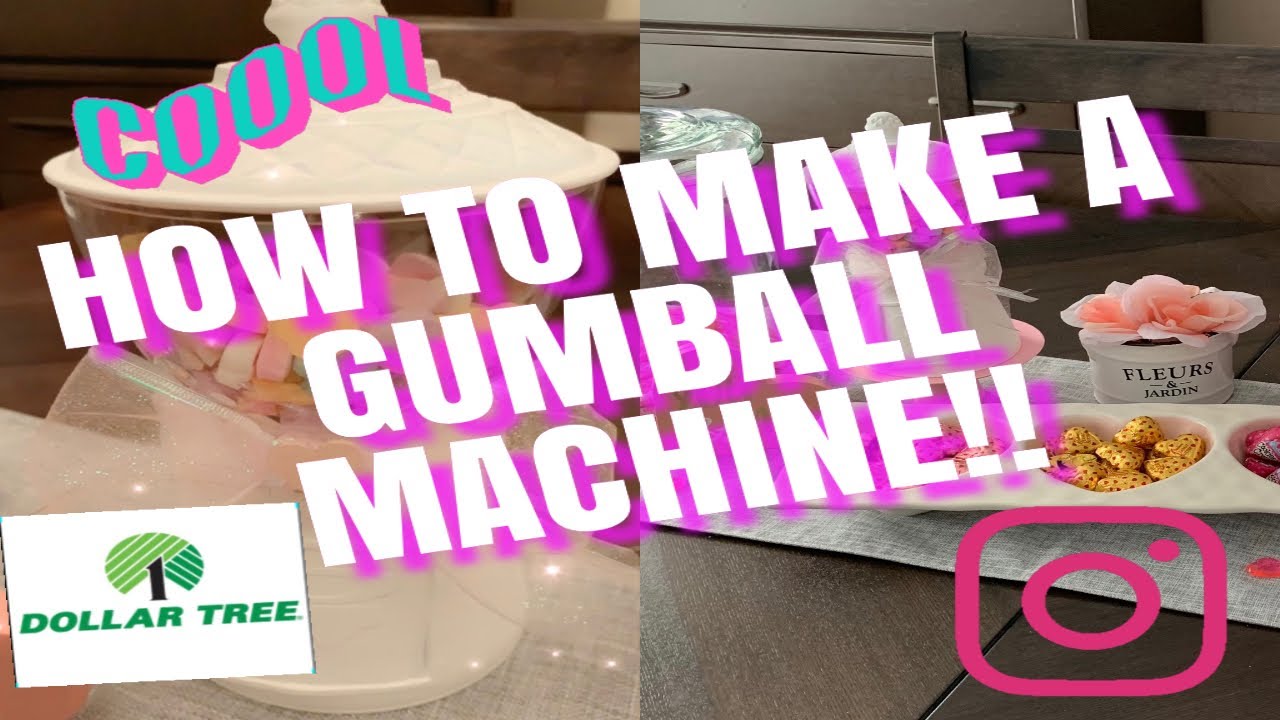 *NEW* DOLLAR TREE DIY GUMBALL MACHINE DIY!! Bonus See How I Set Up My ...