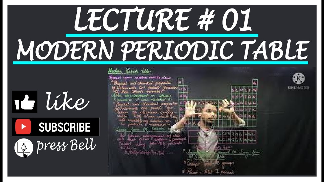 Modern Periodic Table Lecture #01 For Class 12 | MDCAT & ECAT | - YouTube
