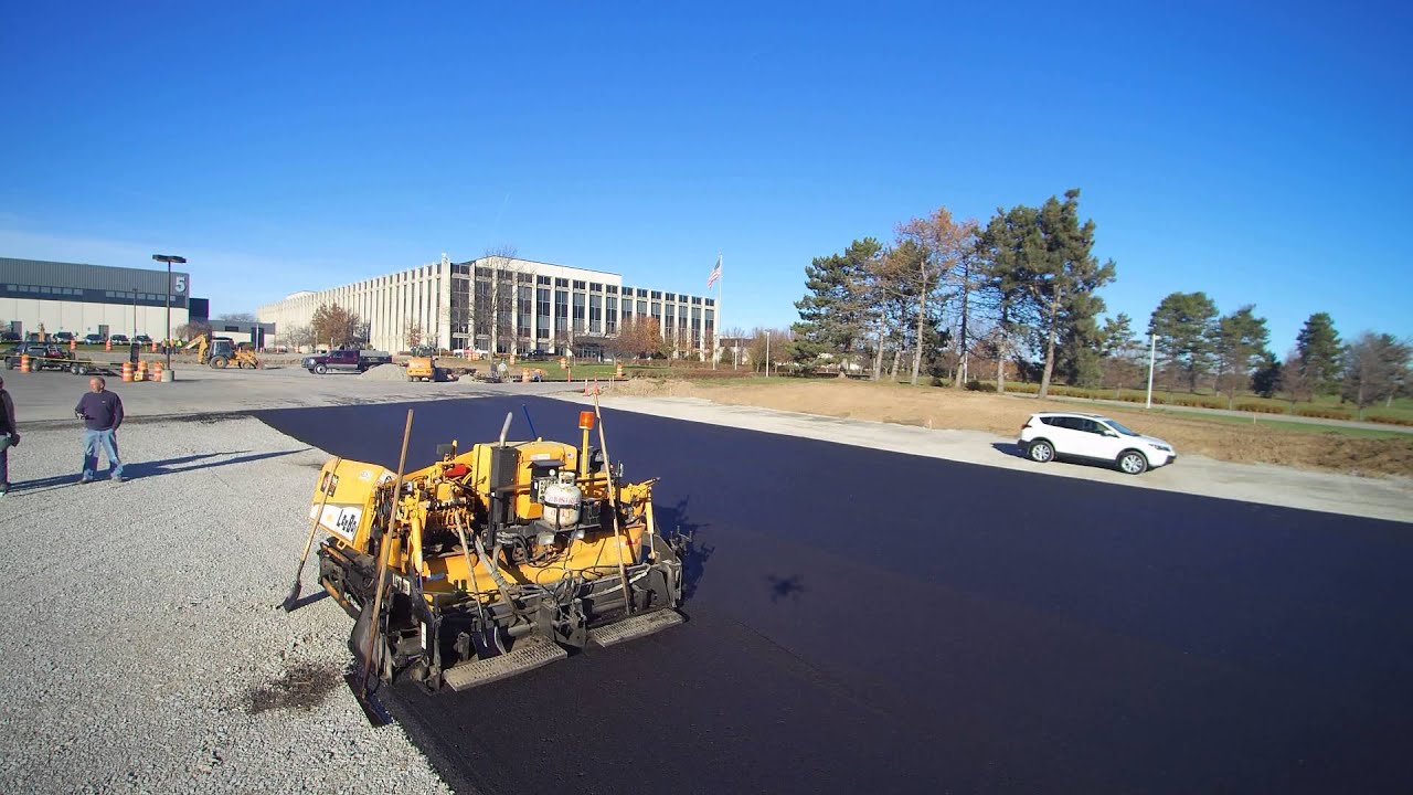 Paving at Rochester Tech Park - YouTube