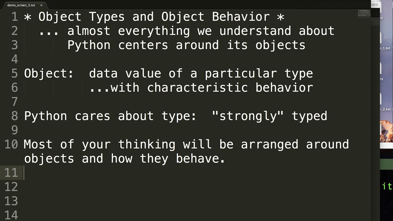 1.3 Object Types and Behavior - YouTube